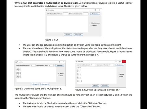 Solved Write A GUI That Generates A Multiplication Or Chegg Com