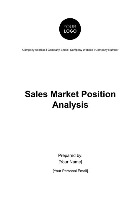 Free Sales Market Position Analysis Template To Edit Online
