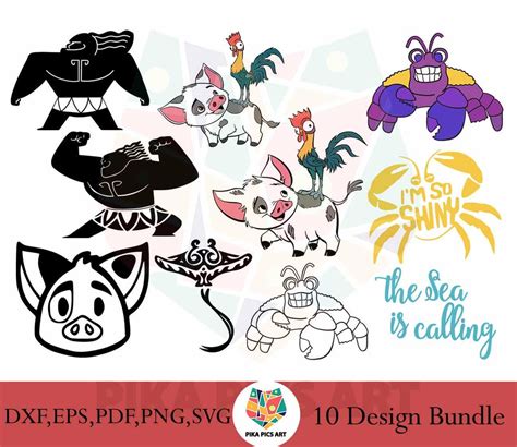 Moana Svg Vector Art Design Bundle Moana Vector Art Bundle Vector