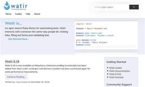Open Source Testing Automation Frameworks