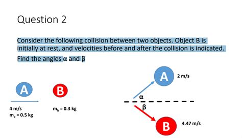 Solved Consider The Following Collision Between Two Objects