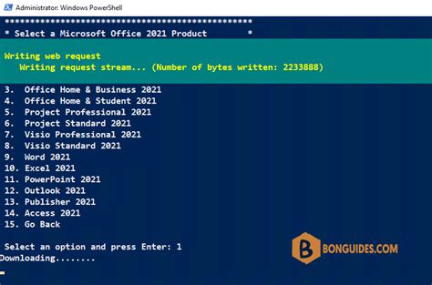 how to download and install office 2021 using powershell