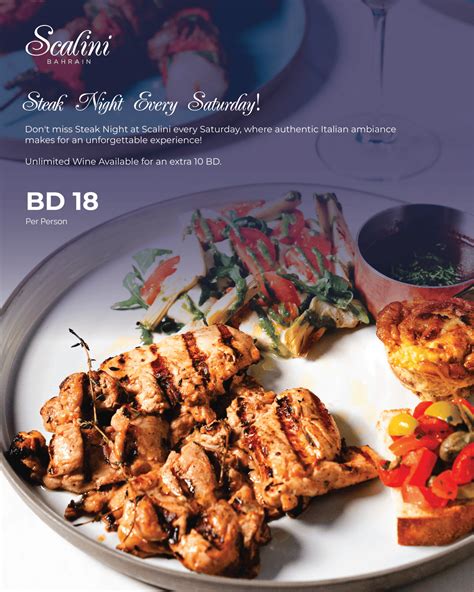 Offers Scalini Bahrain Iconic Italian Restaurant Bahrain