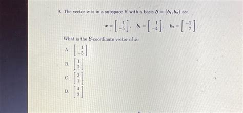 [solved] show steps 9 the vector x is in a subspace