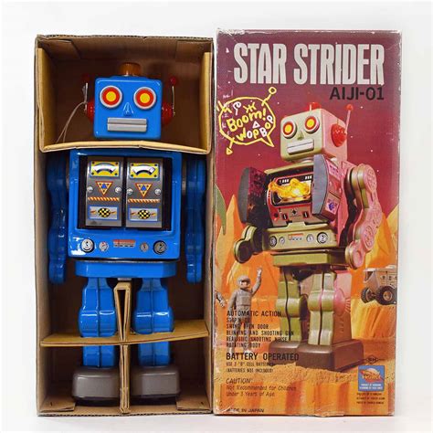 Japan Star Strider Robot Horikawa Tin Toy Metal House Red 50 Off