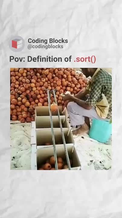 Coding Blocks On Linkedin Definition Of Sort 😉😉 Share This With