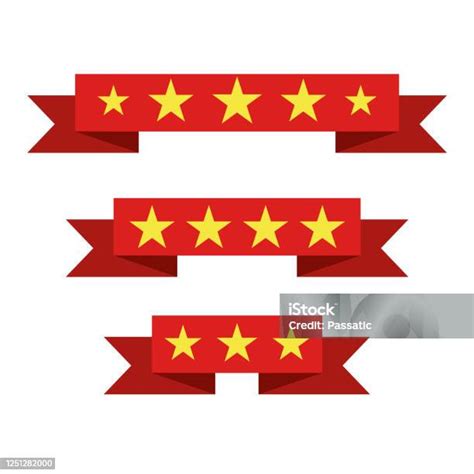 5성급 리본 배지 벡터 일러스트레이션 상 아이콘 5 금리 골드 리뷰 Seal서비스 등급 보상 품질 스탬프 디자인 황금 별 흰색 배경 상단 순위 태그에 1위에 대한 스톡 벡터