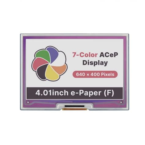 Waveshare 401 Inch E Ink E Paper Display Hat Acep 7 Colors For