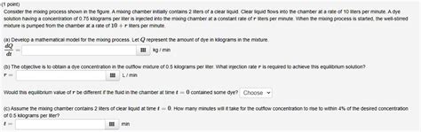solved consider the mixing process shown in the figure the mixing