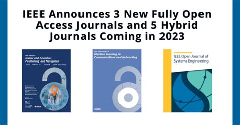 Ieee Announces 8 New Journals Coming In 2023 Innovate