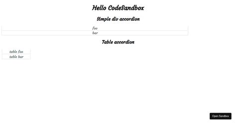 Pure React And Css Accordion Codesandbox