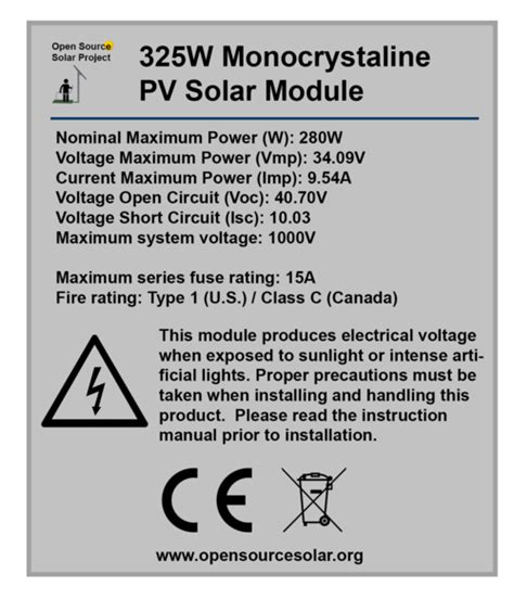 Módulo Fv Open Source Solar Project