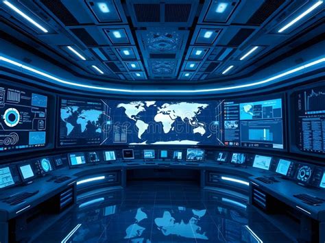 Ai Generated Futuristic Ai Control Room Command Center Of Tomorrow