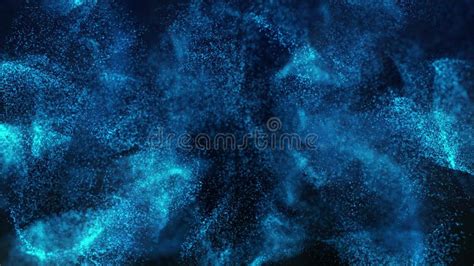 Dynamic Wave Of Glowing Particles Digital Technology Background 3d Rendering 4k Animation