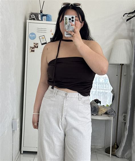 빅사이즈 핫썸머 머플러탑세트 2color F Xl 에이블리