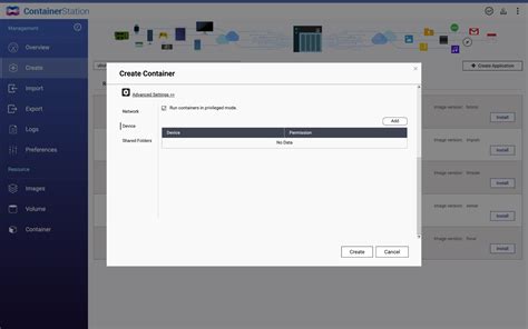 how to run lxd container instances in container station qnap
