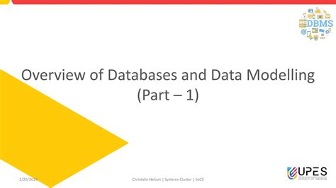 Overview Of Databases And Data Modelling 1pdf Databases Computer Software And Applications