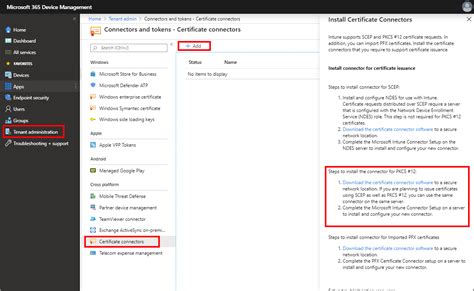 emissão certificados de pkcs digicert com microsoft intune microsoft
