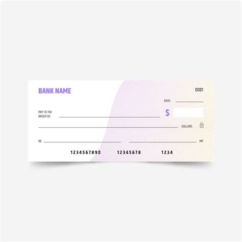 Plantilla De Cheque En Blanco Pdf Ilustración De Plantilla De Cheques