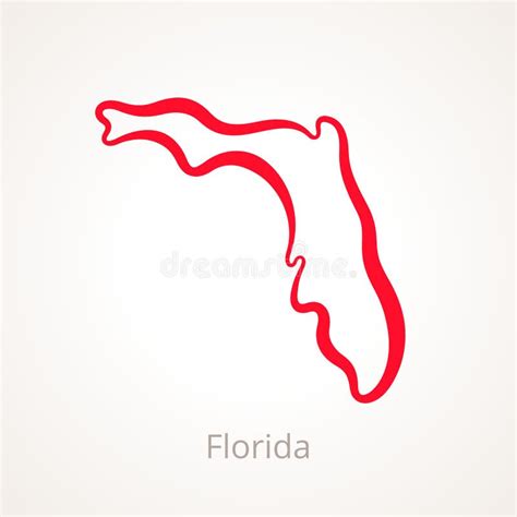 Florida Outline Map Stock Vector Illustration Of Empty 320459521