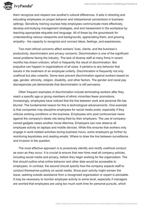Intercultural Communication Of Workforce 3153 Words Research Paper