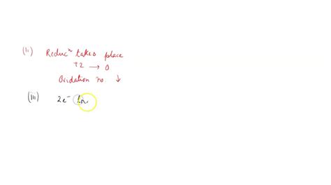 SOLVED Answer The Following Questions About Oxidation And Reduction Consider The Two