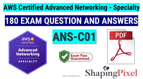 Aws Certified Advanced Networking Specialty Ans C01 Pdf Pack