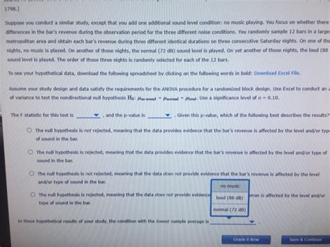 Solved Using Excel Conducting An ANOVA For A Randomized Chegg