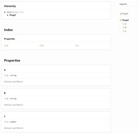 Typedoc Does Not Include Props From An Interface When Omit Is Used · Issue 1094 · Typestrong