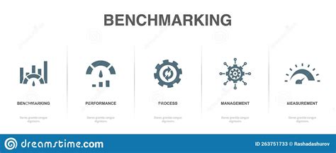 benchmarking performance process stock vector illustration of sign