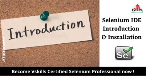 Selenium Tutorials Selenium Ide Introduction And Installation