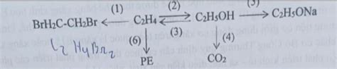 Dq 2 C2h4 C2h5oh C2h5ona 1 6 Pe 3 4 Co₂ Brh2c Ch2br Cz Hy Brz