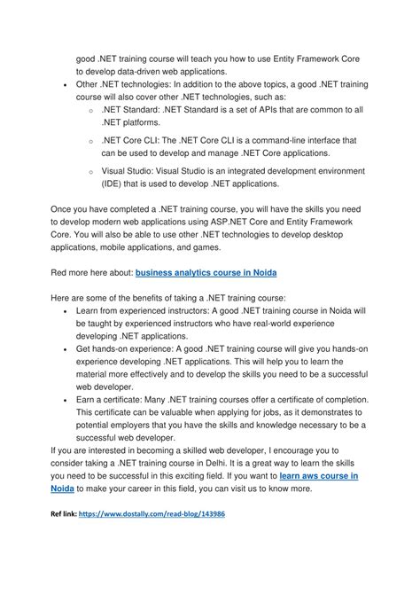 Ppt Dot Net Training Course Your Pathway To Becoming A Skilled Web