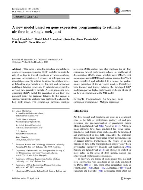 pdf a new model based on gene expression programming to estimate air
