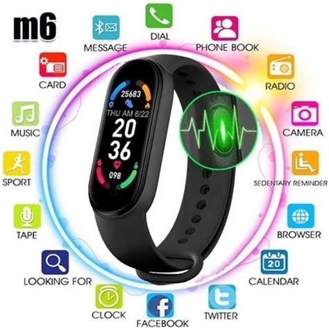 Фитнес браслет часы SMART BAND M6 FitPro Смарт браслет с Шагомером ...