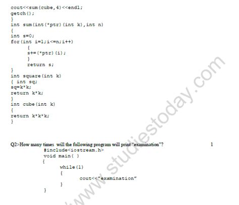 Cbse Class 12 Computer Science All Chapters Worksheet