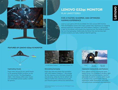 LENOVO Inch G Qc WLED QHD VA Panel Hz Curved Gaming Monitor With AMD Free Sync