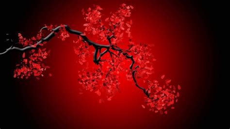Download Cool Red Cherry Blossom Wallpaper