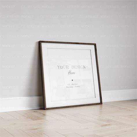 square mock up frame in home interior high quality mockup close up