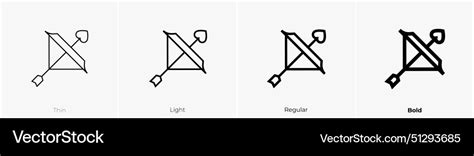 Cupid Icon Thin Light Regular And Bold Style Vector Image