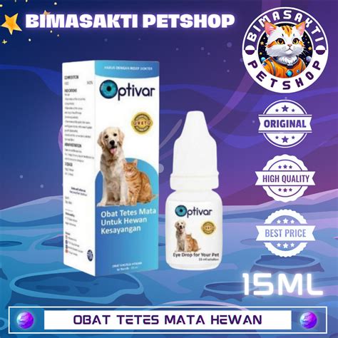 Jual Obat Tetes Mata Hewan Optivar 15ml Vet Recomendeed Optivar Eye