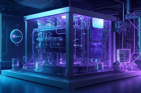 Premium AI Image Futuristic Quantum Computing Lab