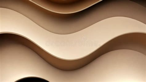 Abstract Waves In Warm Neutral Mocha Mousse Tones Miving Smoothly Layered Design With Soft