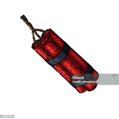 Dynamite Explosion Tnt Sketch Hand Drawn Vector Stock Illustration - Download Image Now - Bomb ...