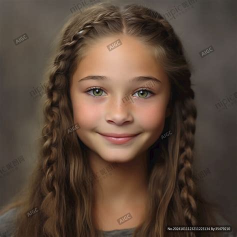 Ai创作图小女孩人相 可爱外国女孩 外国小女孩 外国小萝莉 写实少女 可爱少年儿童像 写实的肖像画 人相像小女孩 数字肖像插画 人物肖像 有看镜头小女孩 Jpeg高精大图 小女孩人物肖像
