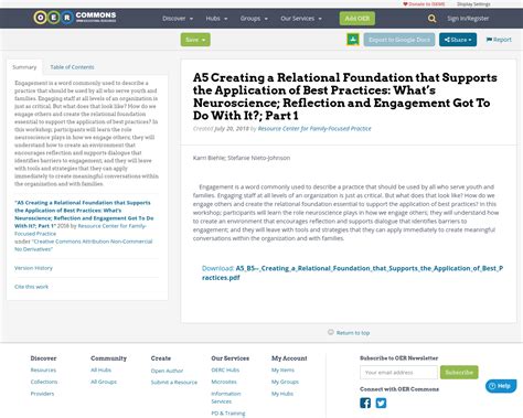 a5 creating a relational foundation that supports the application of best practices what s