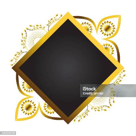 Ilustrasi Ornamen Bunga Emas Untuk Elemen Desain Ilustrasi Stok Unduh Gambar Sekarang