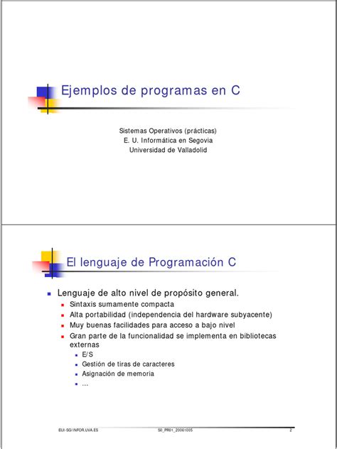 Ejemplos De Código C Pdf Lenguaje De Programación C Lenguaje