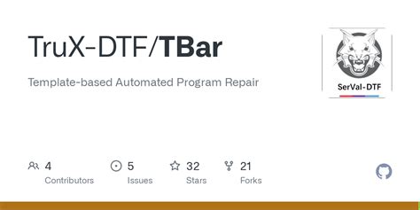 github trux dtf tbar template based automated program repair