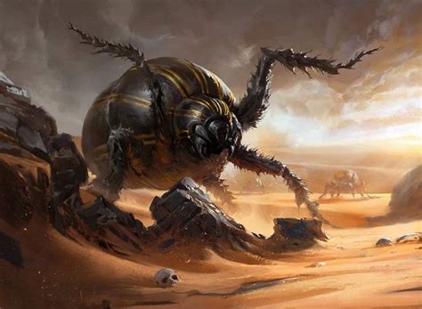 Giant Insect In Desert Dune Beetle Bug Sand Beetle Dune Crawler